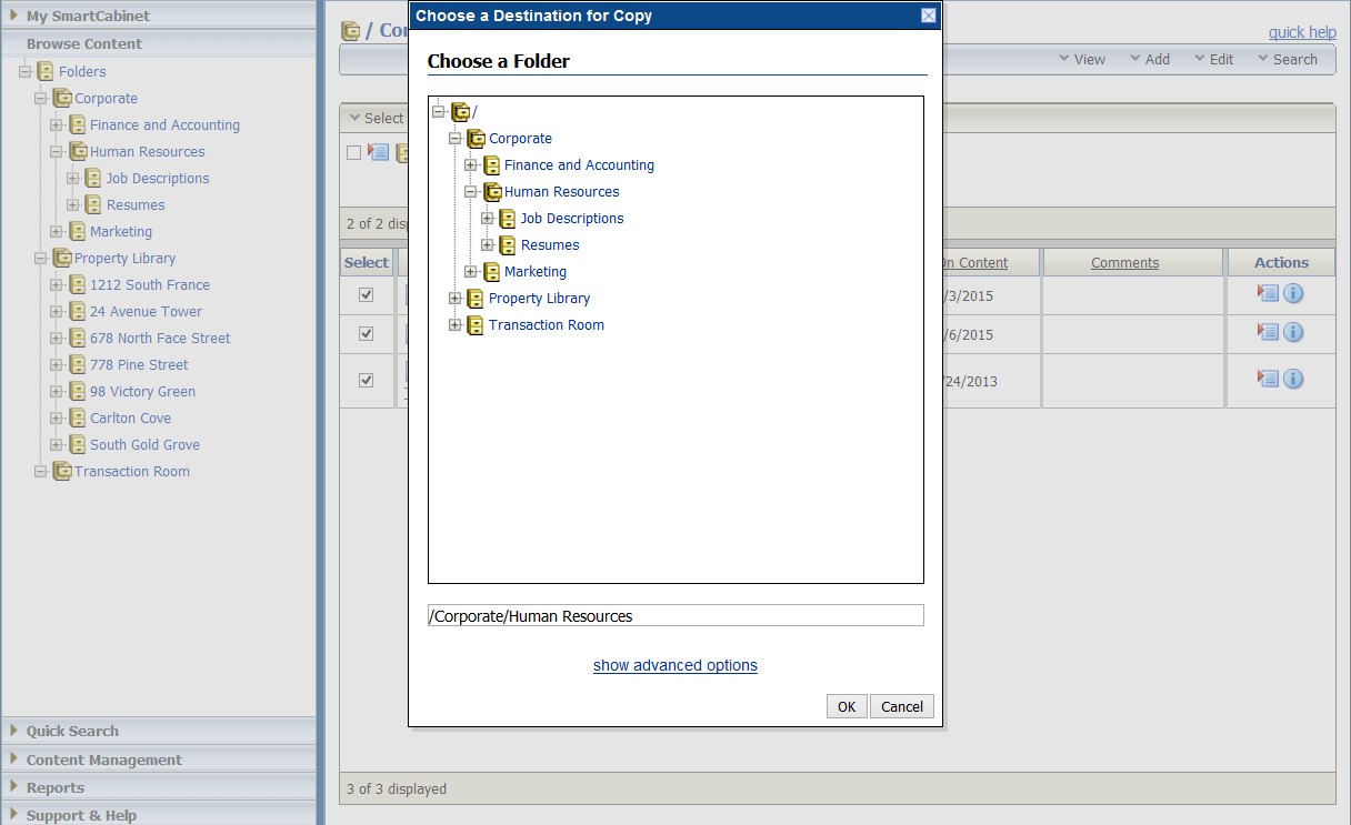 Browse Content – SmartCabinet Support