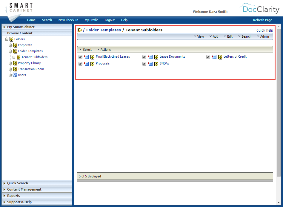 Copying Content or Folders – SmartCabinet Support