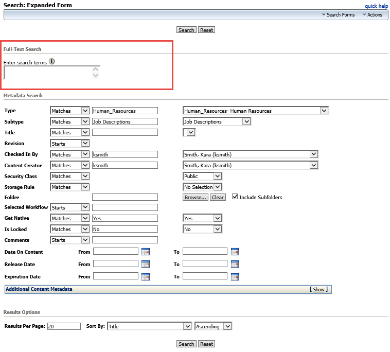 Searching for Content – SmartCabinet Support