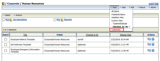 My View Templates - Change Views – SmartCabinet Support