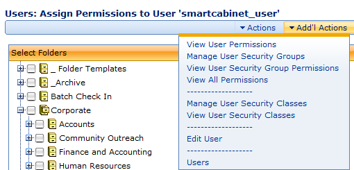 Users: Assign Permissions to User – SmartCabinet Support