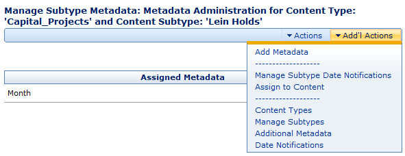 Manage Subtype Metadata: Metadata Administration for Content Type – SmartCabinet Support