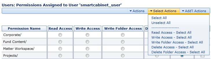 Security Groups: Permissions Assigned to Security Group – SmartCabinet Support