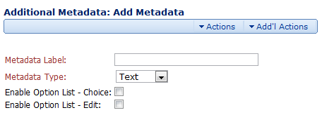 Additional Metadata: Add Metadata – SmartCabinet Support