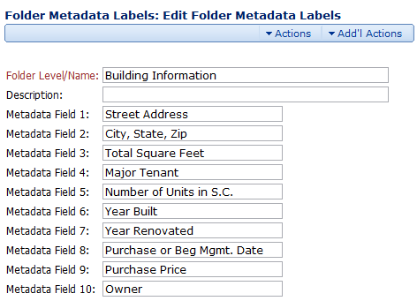 Manage Metadata: Folder Metadata Labels – SmartCabinet Support